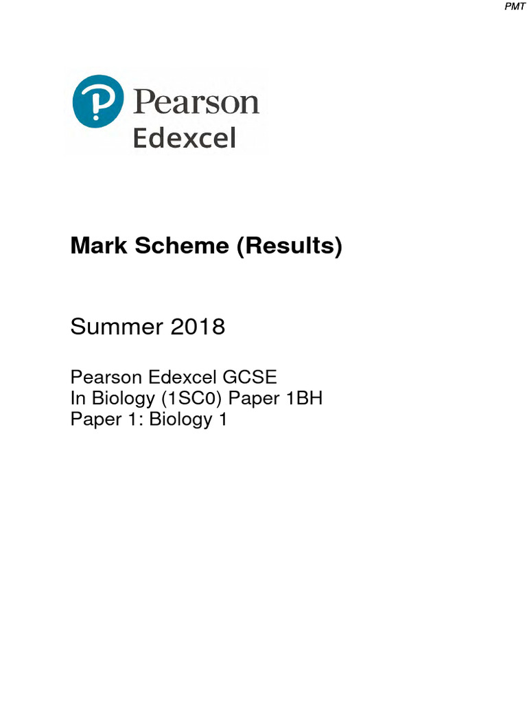 June 2018 MS - Biology 1 (H) Edexcel Science GCSE | PDF | Substrate ...