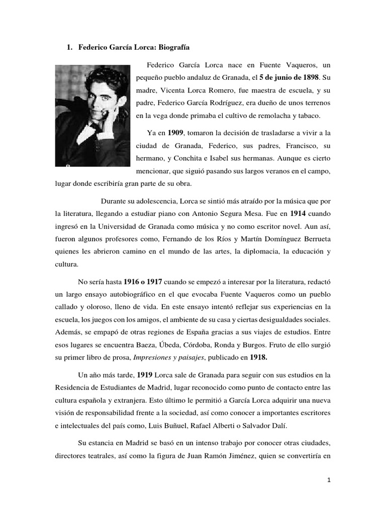 Federico Garcia Lorca | PDF | Federico García Lorca