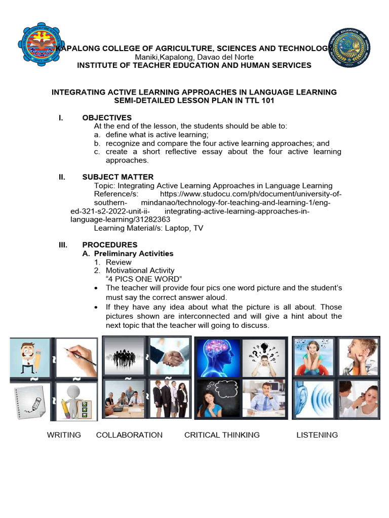 TTL LP | PDF | Inquiry Based Learning | Project Based Learning