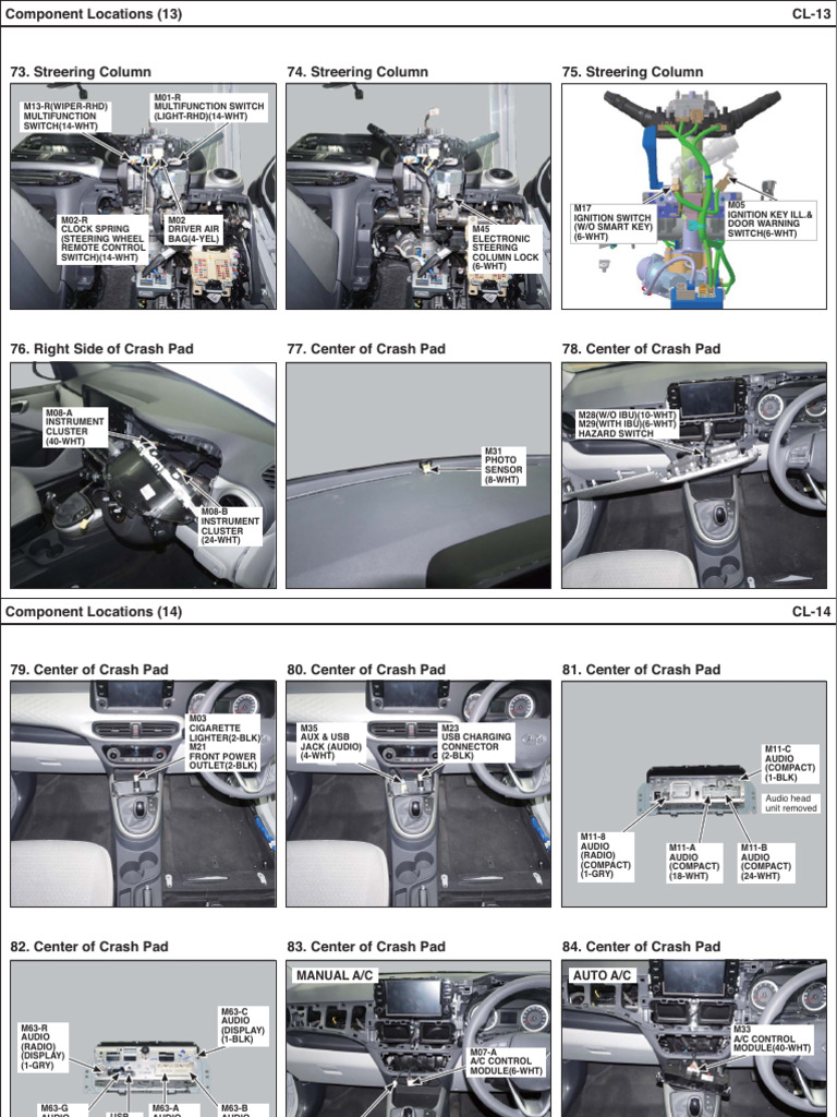 Component Locations-01-03 | PDF | Steering | Manual Transmission