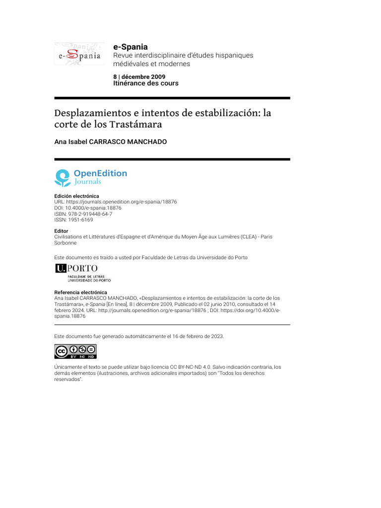 Corte de los Trastámara: Itinerancia y Estabilidad | PDF | Madrid | Palacio