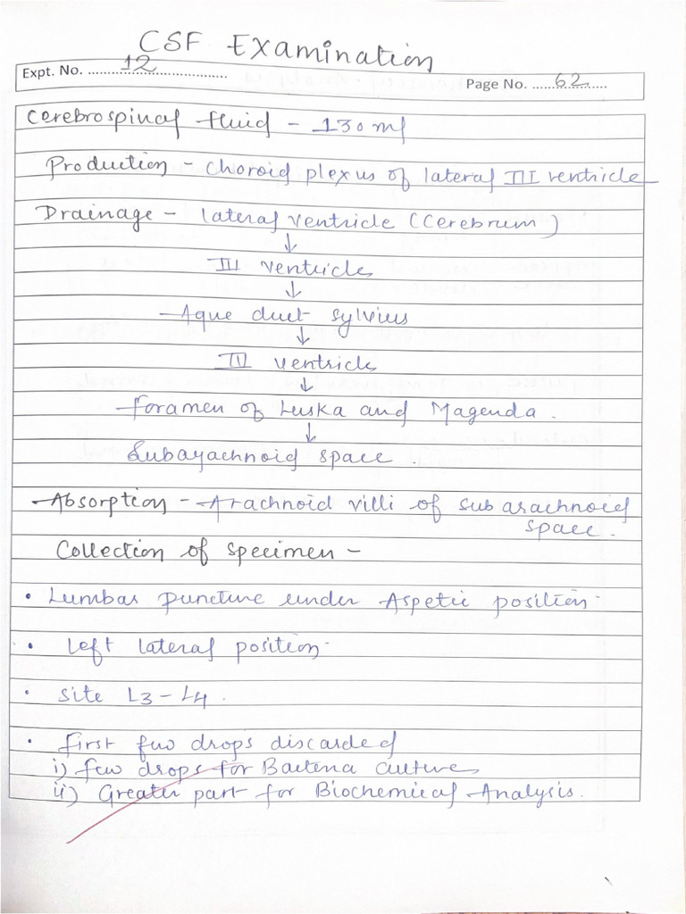 CSF Examination | PDF
