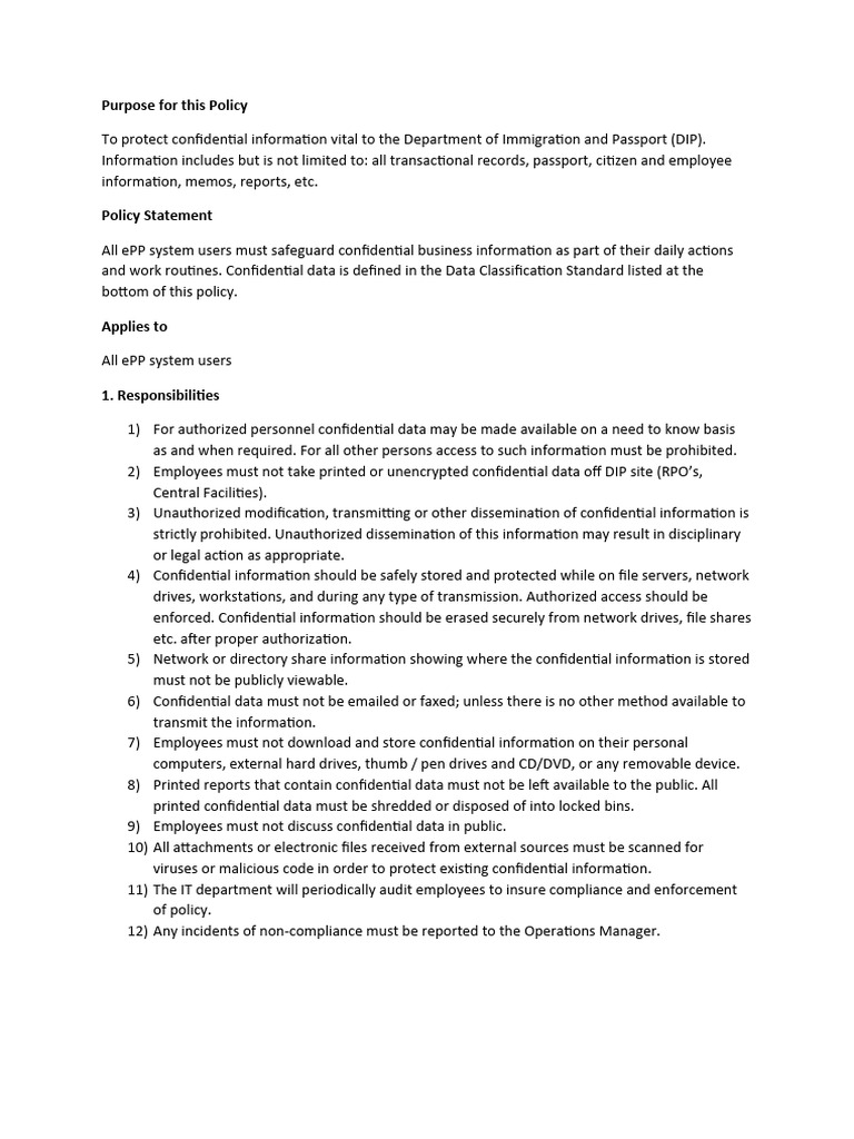 Data Confidentiality Examples With Defination | PDF | Classified ...