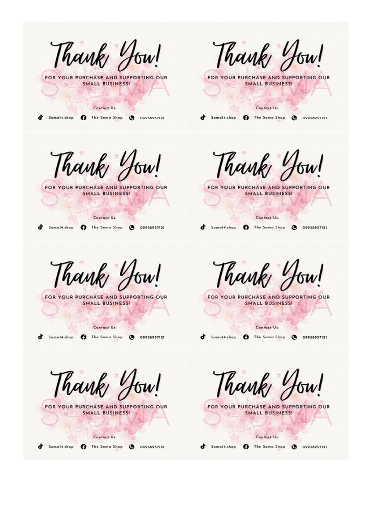 Thank You Card | PDF
