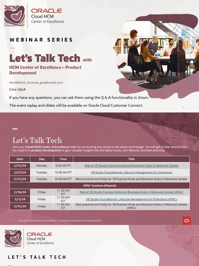 HCM - Let's Talk Tech Role of VB Express Mode and Business Rules in ...