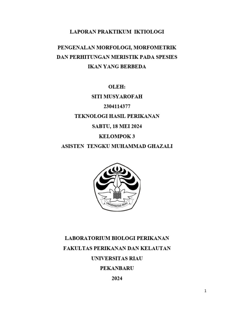 Morfologi dan Meristik Ikan Berbeda | PDF | Sains & Matematika