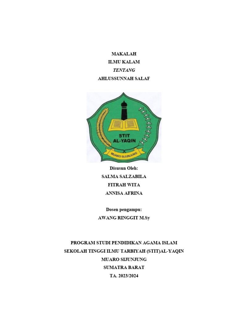 Ahlusunnah Wal Jamaah Salaf Dan Khalaf PDF | PDF