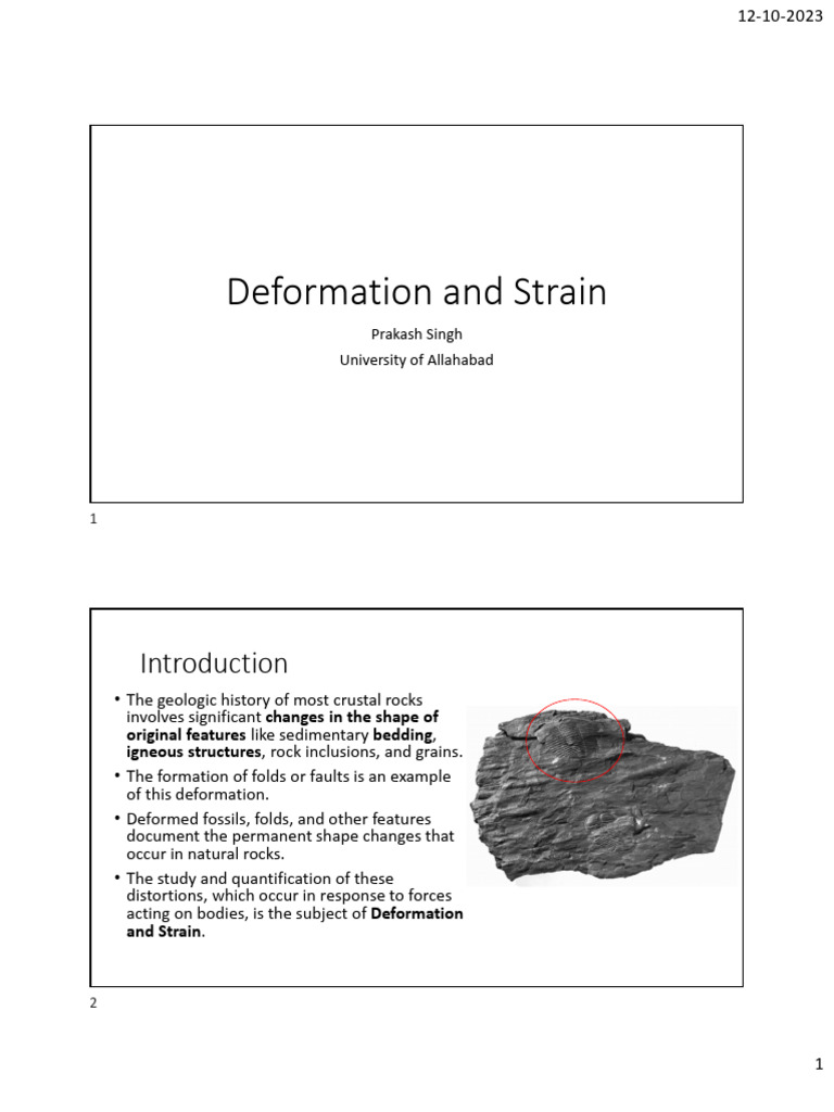 3.deformation and Strain | PDF | Rotation | Ellipse