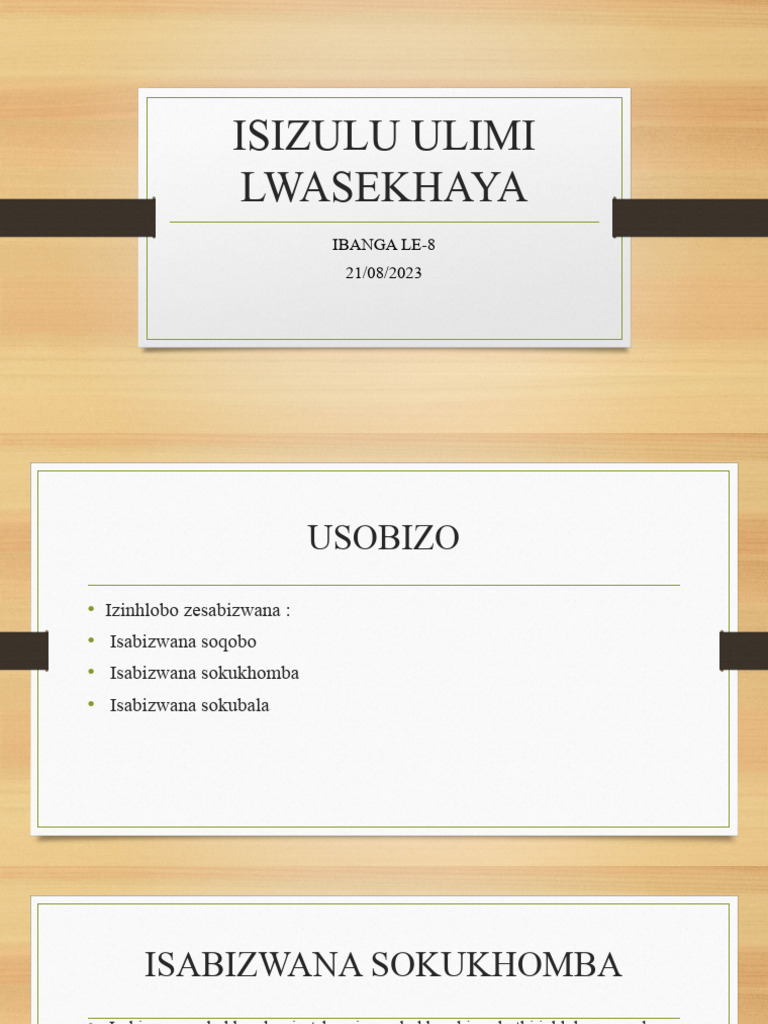 Isabizwana Sokukhomba | PDF | Foreign Language Studies | Self-Improvement