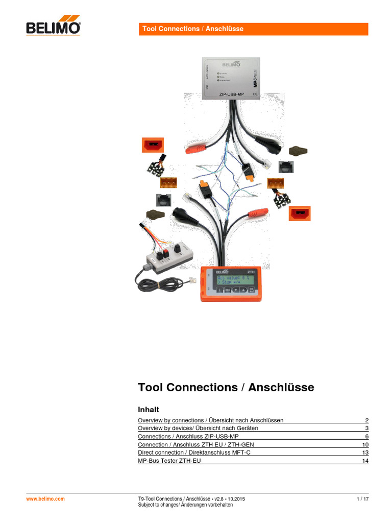 Belimo Tool Connections Anschluesse v28 | PDF | Electronics | Computer ...