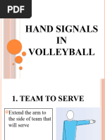 2019 20 Line Judge Signals | PDF | Volleyball | Hand