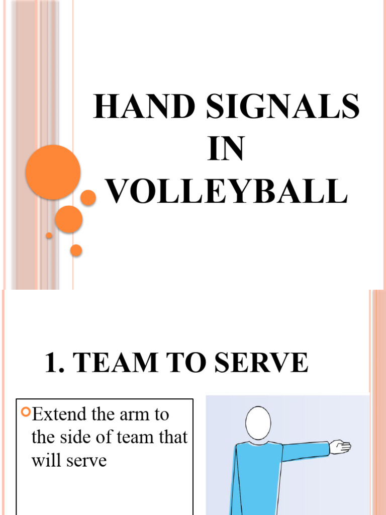 Volleyball Hand Signals Guide | PDF | Hand | Volleyball