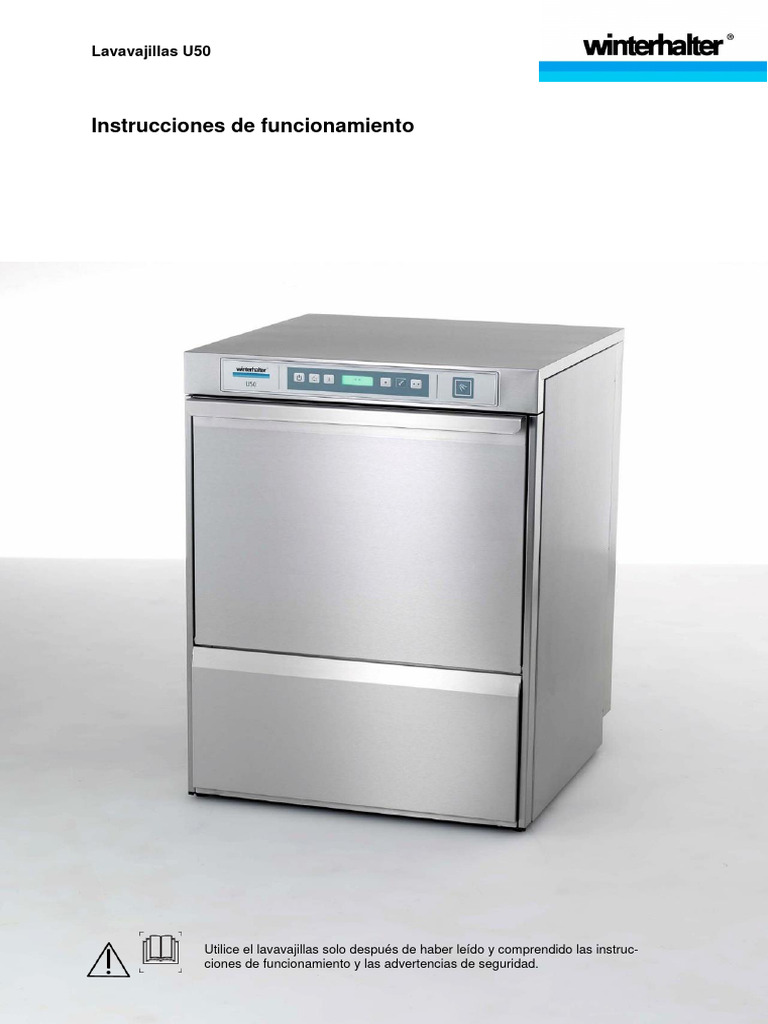 Manual Lavavajillas U50 | PDF | Ingenieria Eléctrica | Lavavajillas