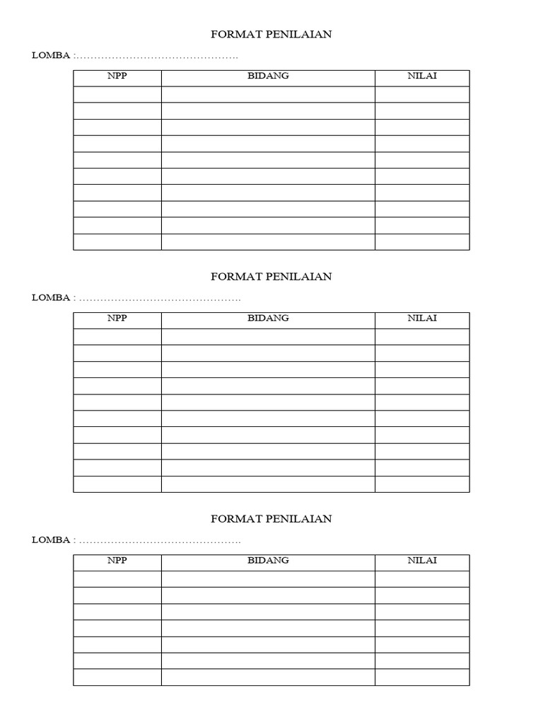 Format Penilaian Pramuka | PDF