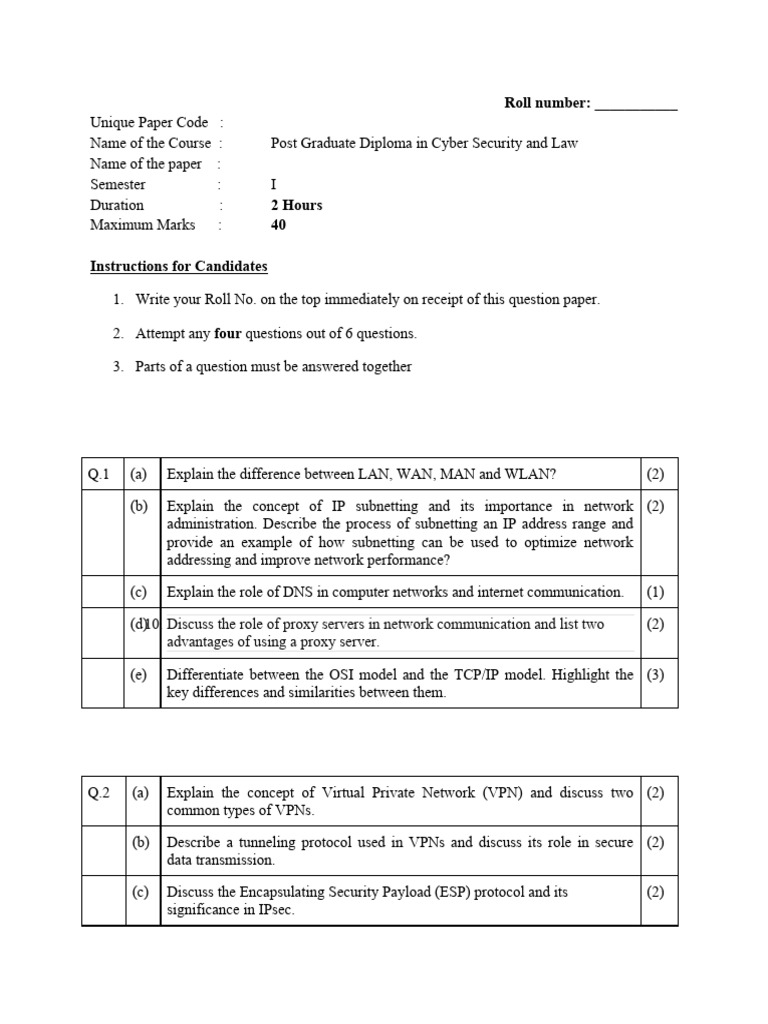 Network Basics and Network Security - Set2 | PDF | Virtual Private Network | Computer Network
