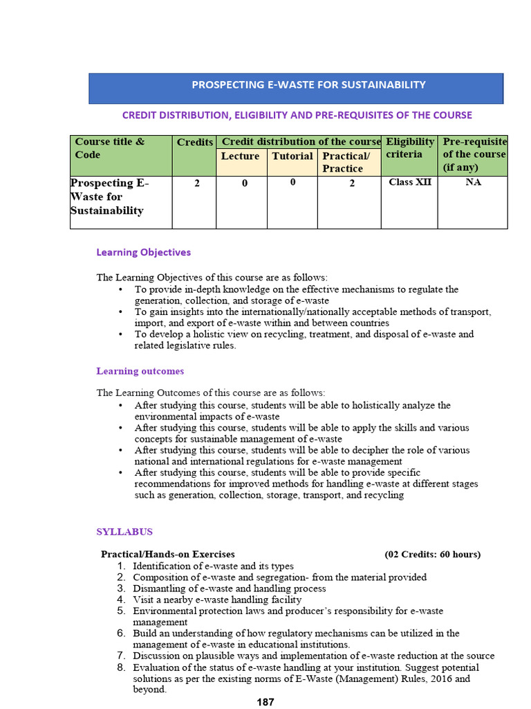 E-Waste Management for Sustainability | PDF | Electronic Waste | Waste ...