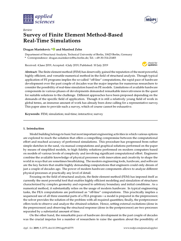 Applsci 09 02775 | PDF | Finite Element Method | Simulation
