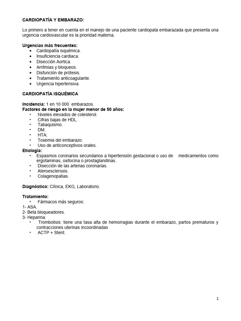 3 CARDIOPATIA Y EMBARAZO | PDF | El embarazo | Especialidades Medicas