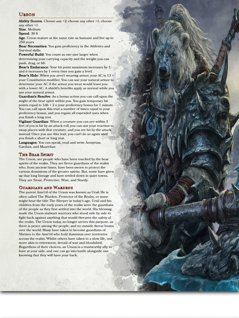 Urson Race - GM Binder | PDF | Law