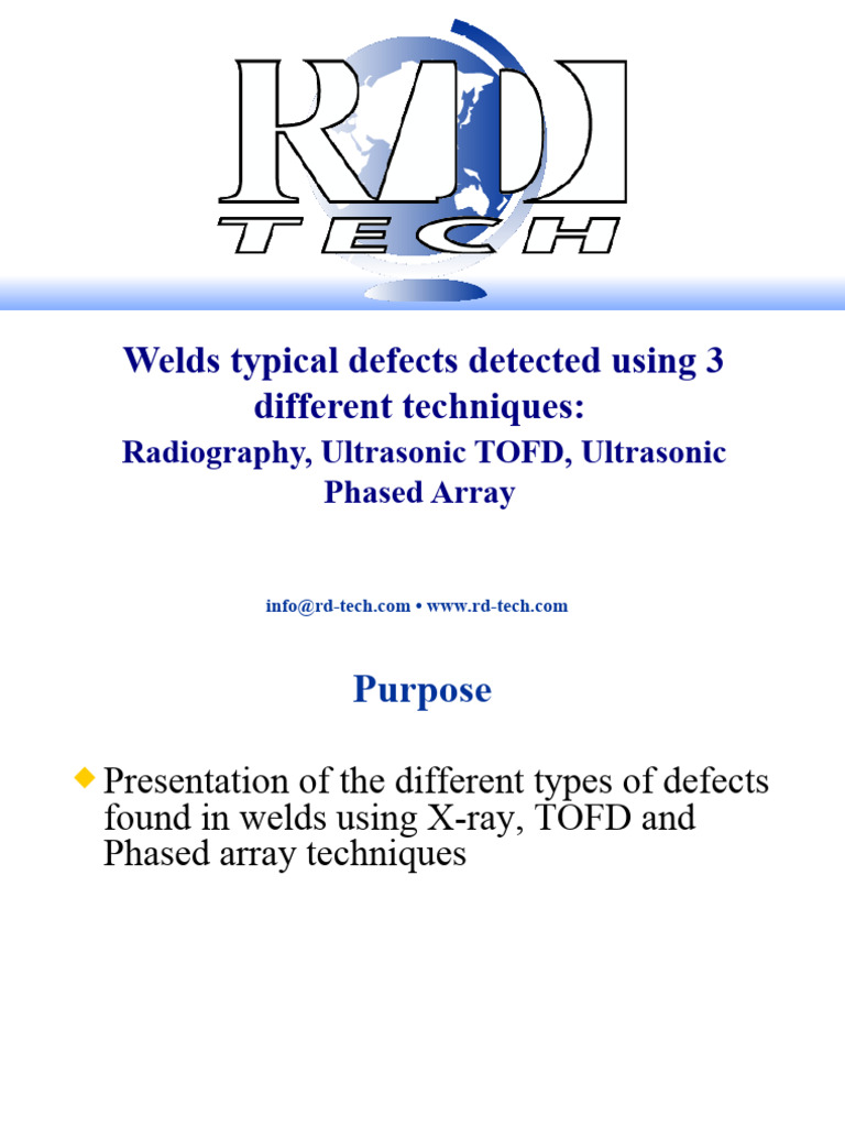 TOFD PA Xray Weld Defects | PDF