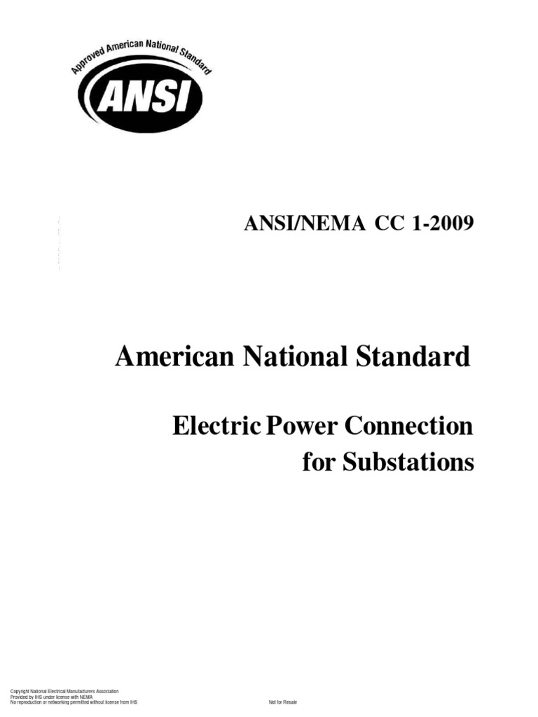 Ansi Nema Cc1 Electric Power Connection For Substations | PDF ...