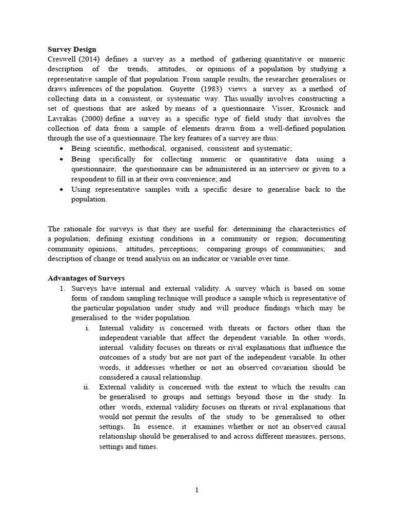 3 and 4 Survey, Exprimental Research, Questionnaire | PDF | Survey ...