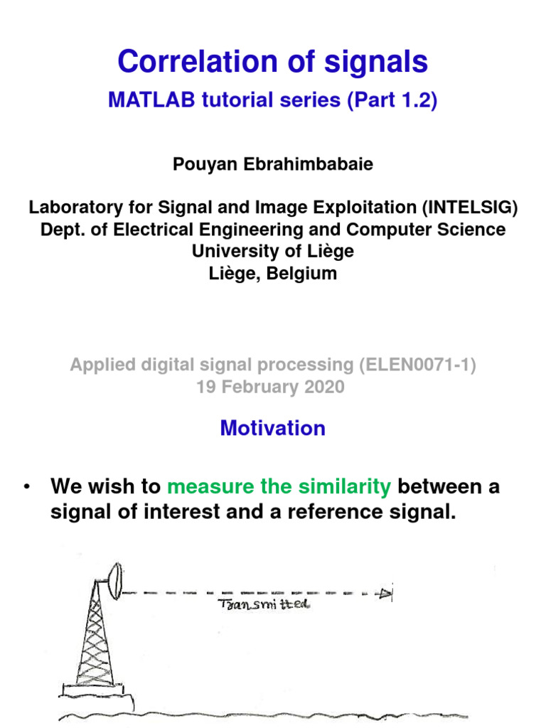 Correlation of Signals | Download Free PDF | Autocorrelation | Computer Engineering