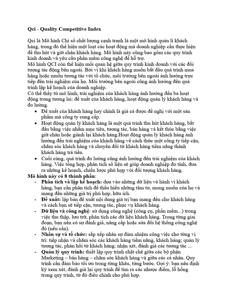 Mô Hình Qci | PDF
