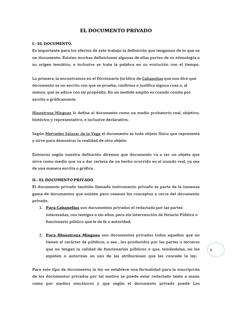CIVIL II Documento Priv. | PDF