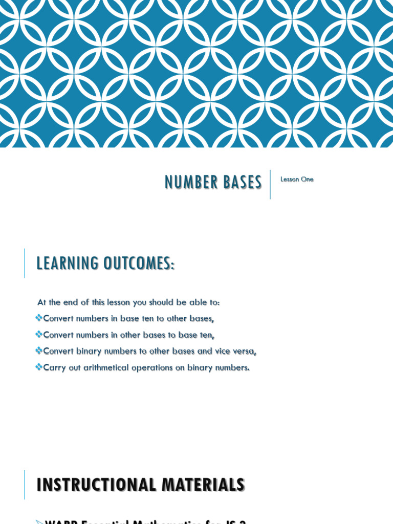 Number Bases Pdf Decimal Encodings 