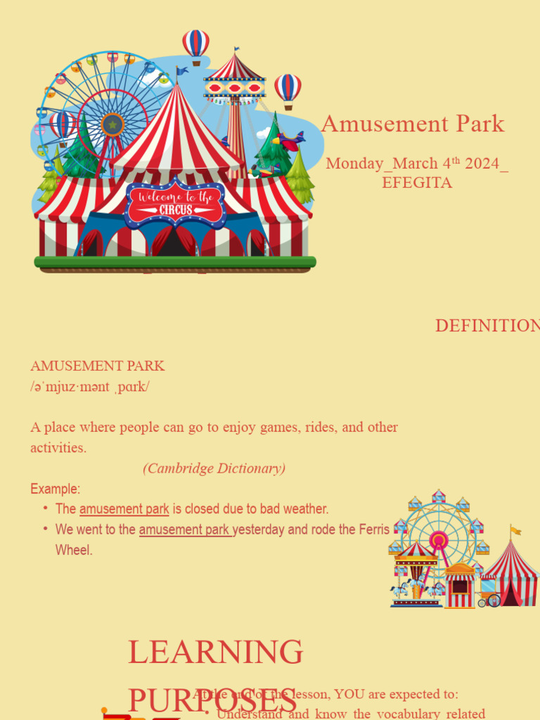Amusement Park - Monday - 04032024 - Efegita | PDF | Amusement Park ...