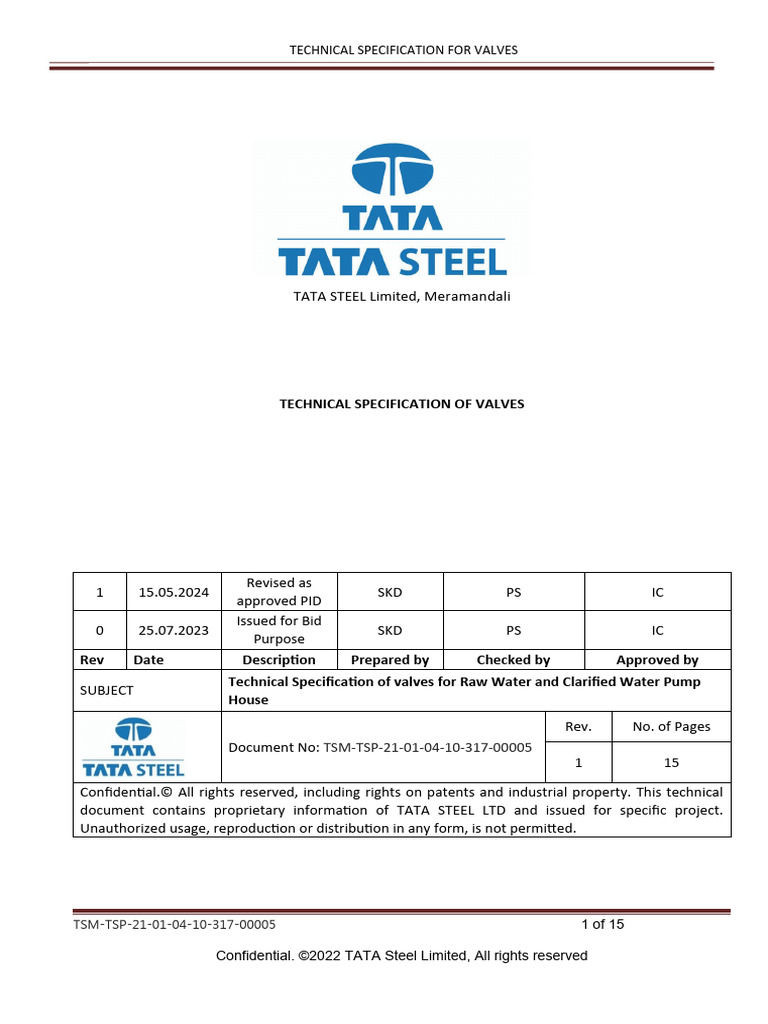 TSM-TSP-21-01-04-10-317-00005 TS For Valve - R1 | PDF | Valve ...