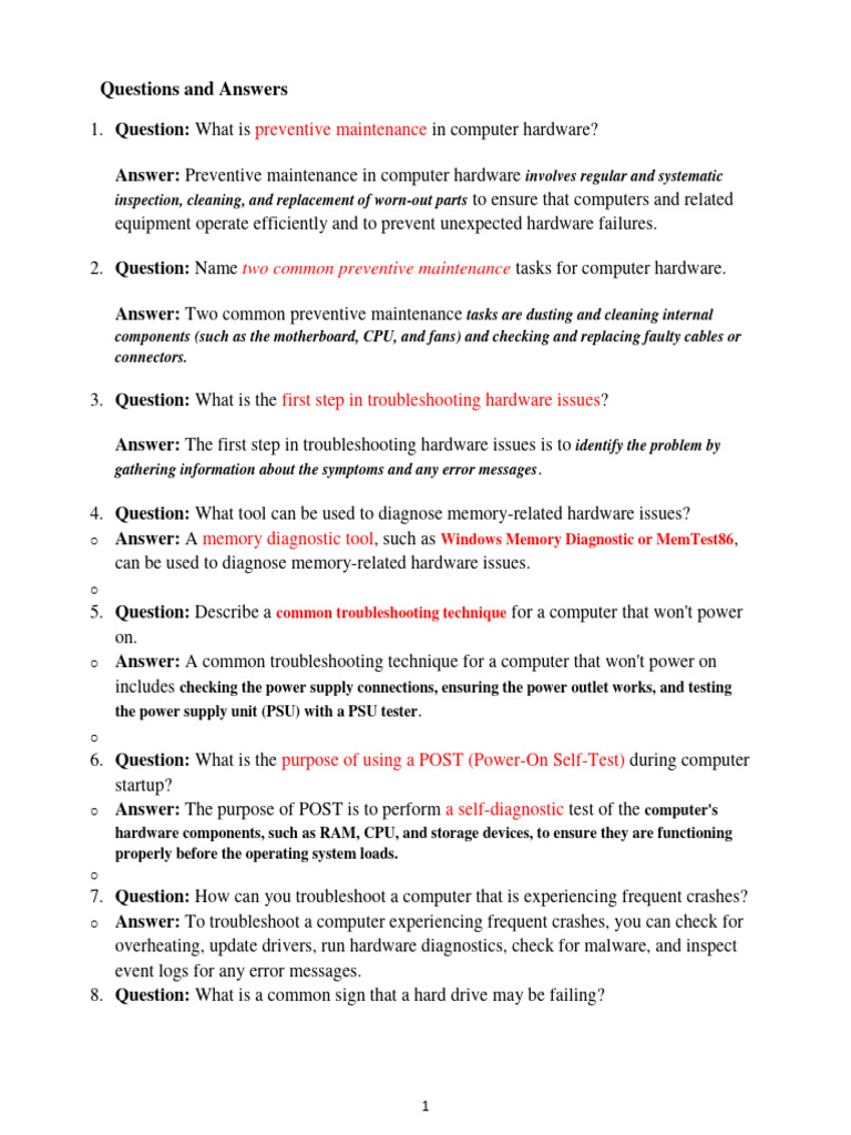 LCCS U5 Questions and Answers 1 To 5 | PDF | Troubleshooting | Computer ... LCCS U5 Questions and Answers 1 To 5 | PDF | Troubleshooting | Computer ...