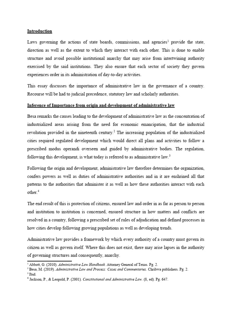 Importance of admin law in governance | PDF | Administrative Law | Governance