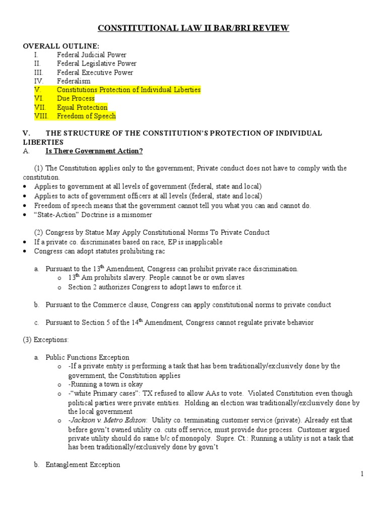 Consti 2 Reviewer | Due Process Clause | Equal Protection Clause