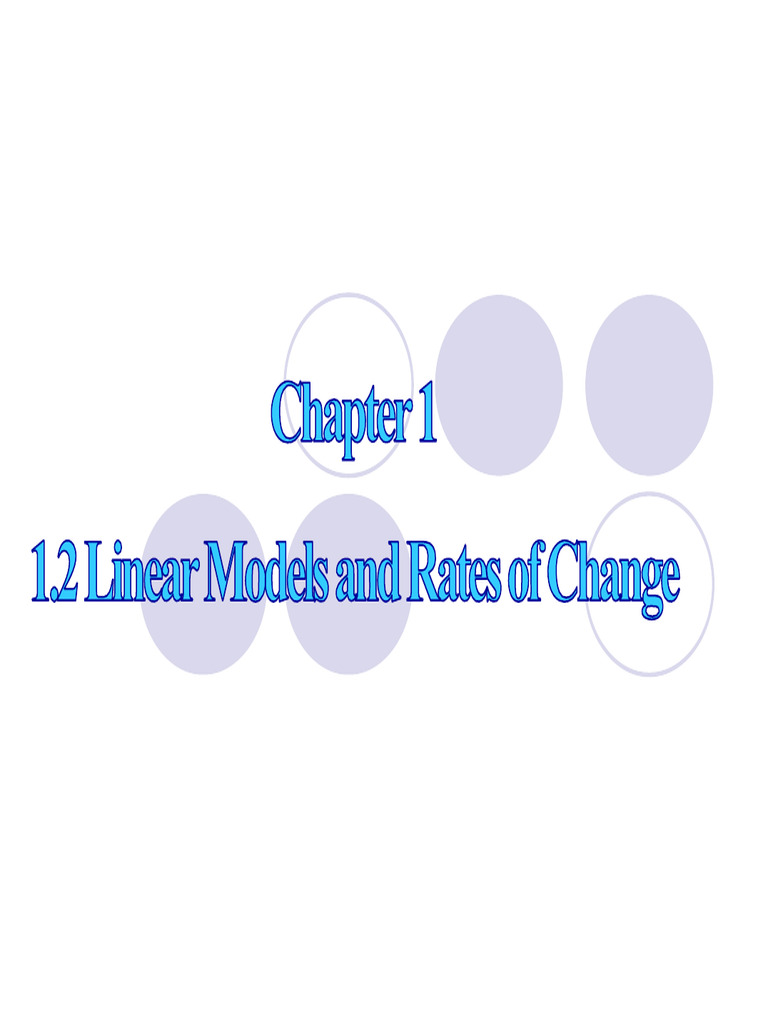 3 - 1.2 Linear Models and Rates of Change | PDF | Line (Geometry) | Slope