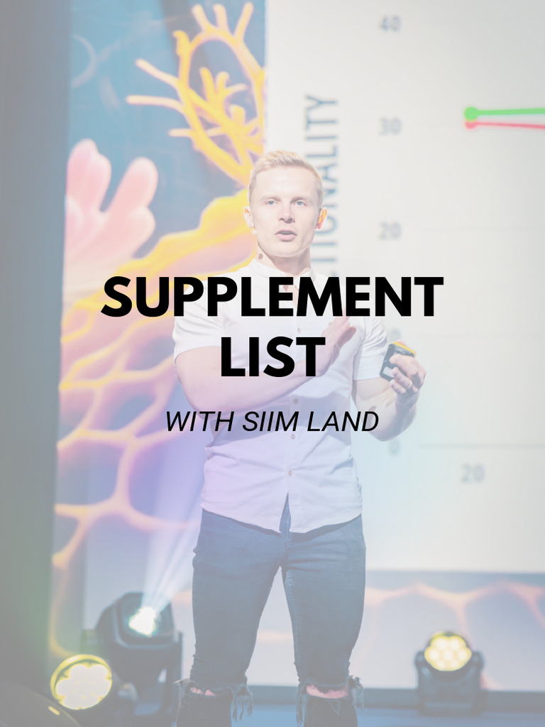 7b466a4 F2e0 7e31 2ef2 B0da010c6a3 Siim Land Supplement List | PDF ...