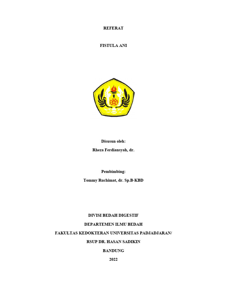 Gambar dan Definisi Fistula Ani | PDF