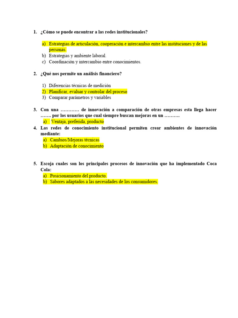 Cuestionarios Unidos Total Expos | PDF | Business | Innovación