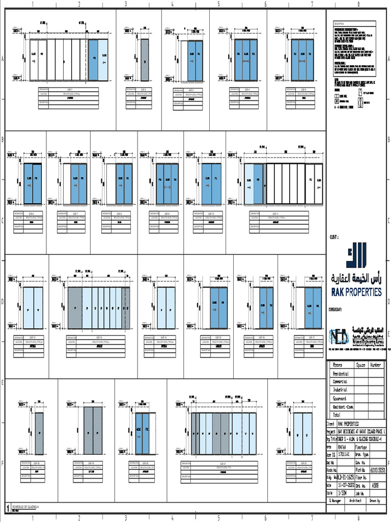 A0 A508 Tower 5-Glazing Schedule-Rev.01 | PDF