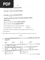 Class 10 Maths Important Questions PDF | PDF | Polynomial | Quadratic ...