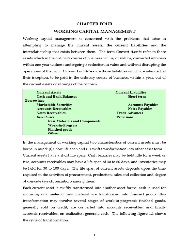 CH 6 Working Capital Management | PDF | Working Capital | Financial Capital