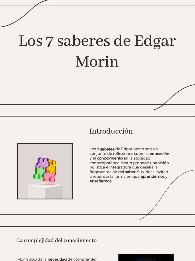 7 Saberes de Edgar Morin | PDF
