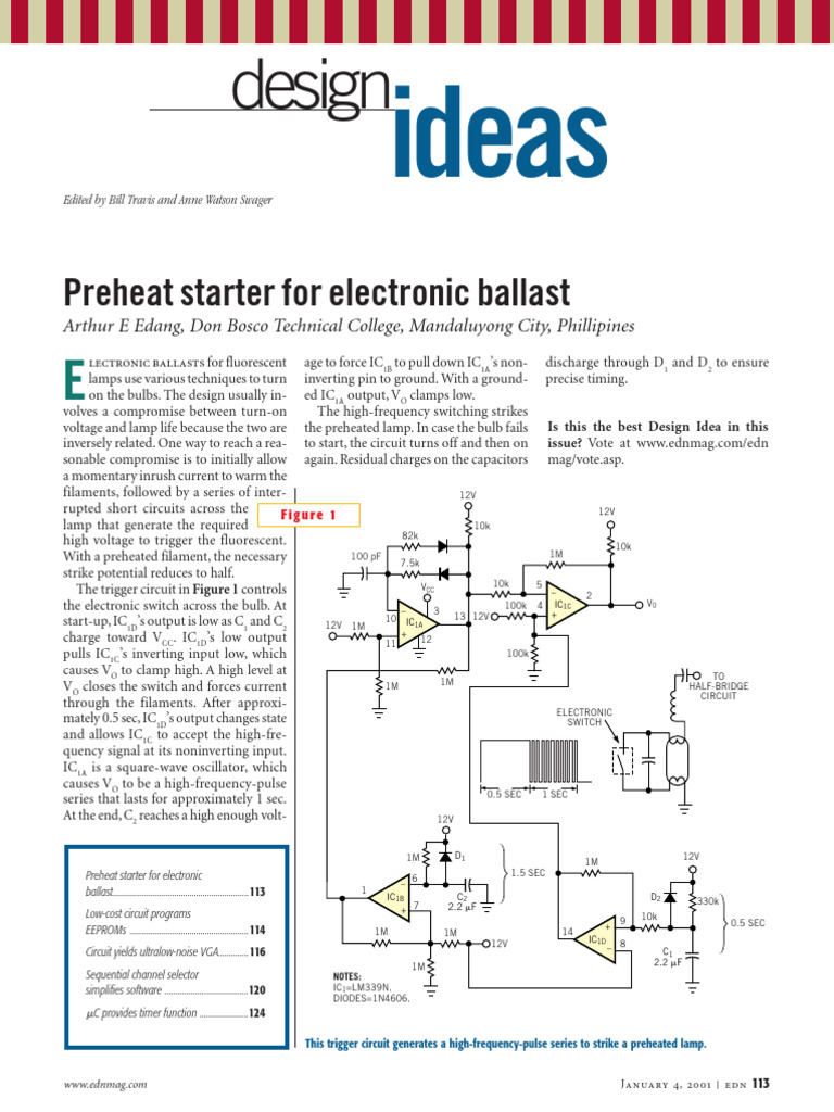 EDN Design Ideas 2001 | PDF | Analog To Digital Converter | Amplifier