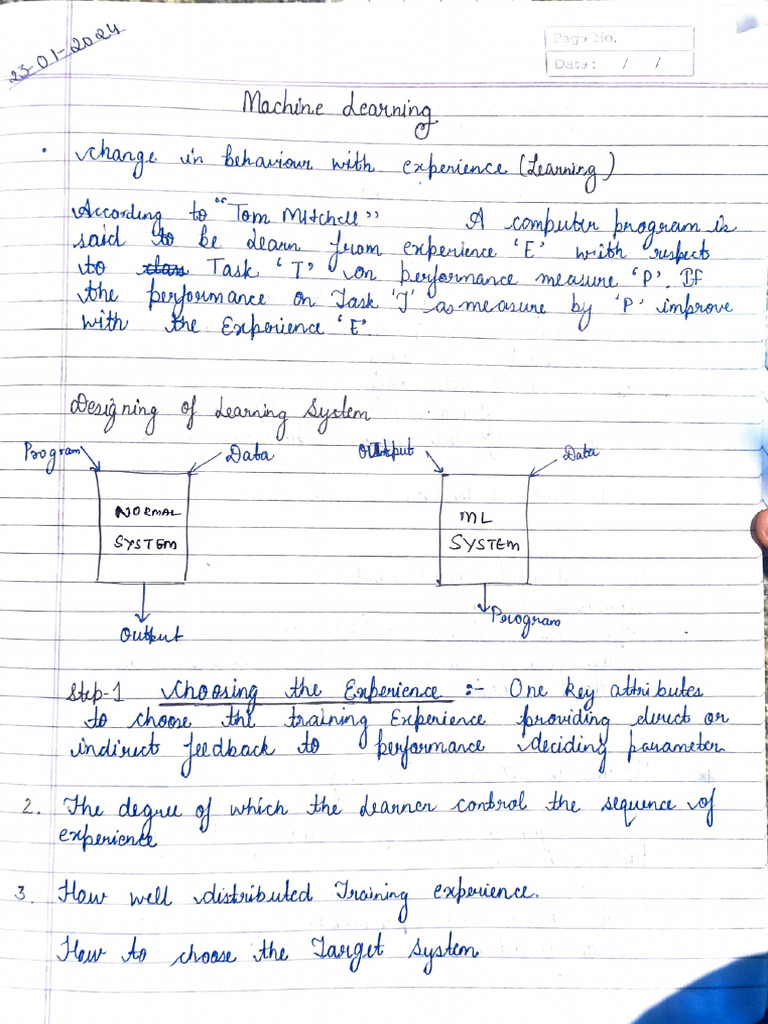 ML notes 1 | PDF