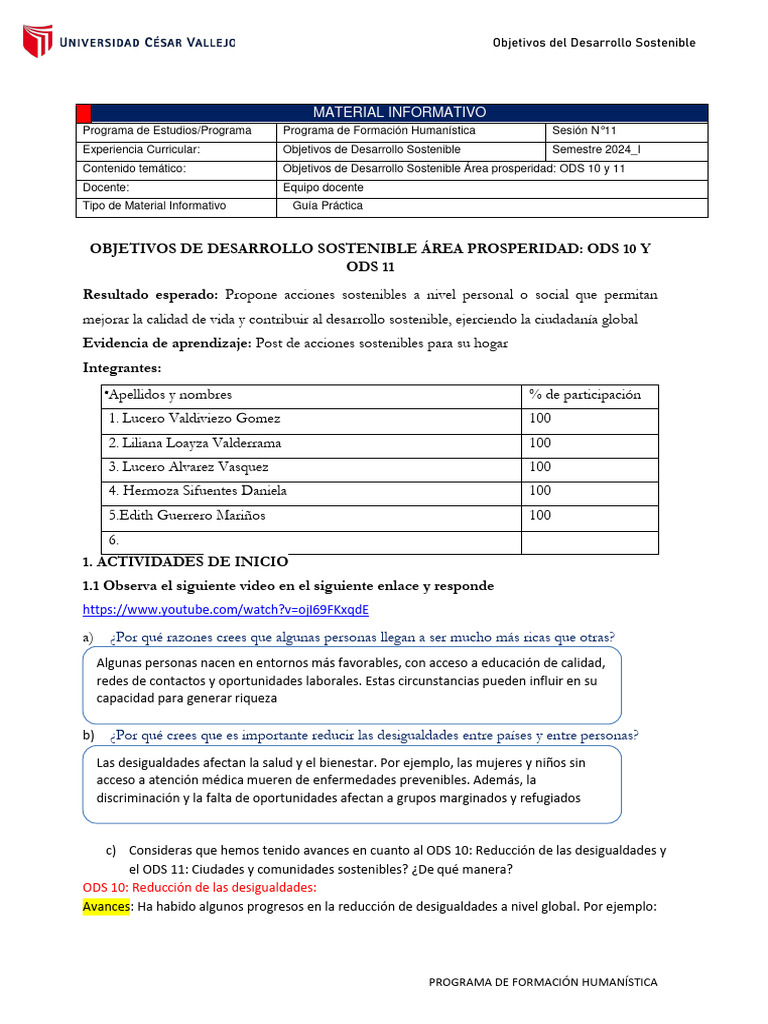 Guía Práctica #11 (2) Grupo2 | PDF | Desigualdad social | Discriminación y relaciones raciales