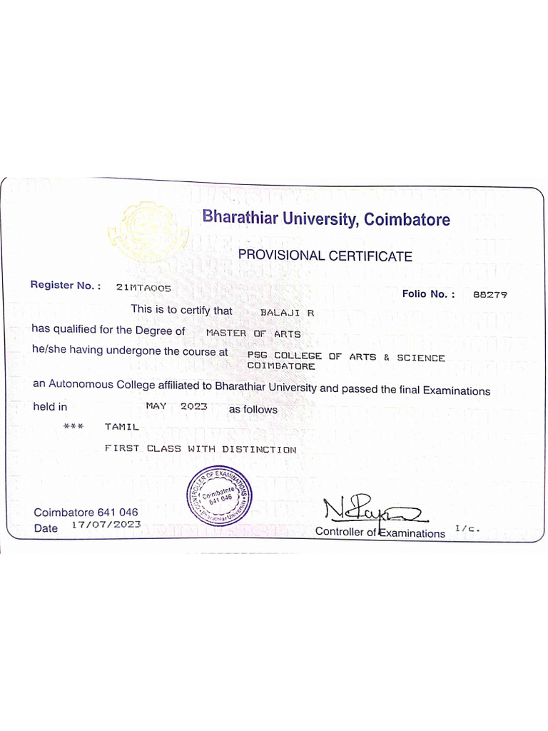 Ma Provisional | PDF