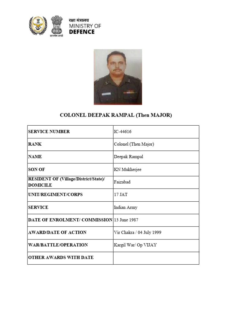 Deepak 2022 09 14 0404 0909 | PDF | Regiment | Military Organization