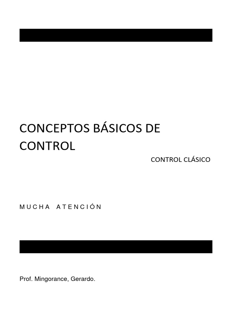 CONCEPTOS BÁSICOS DE CONTROL | PDF | Linealidad | Ecuaciones