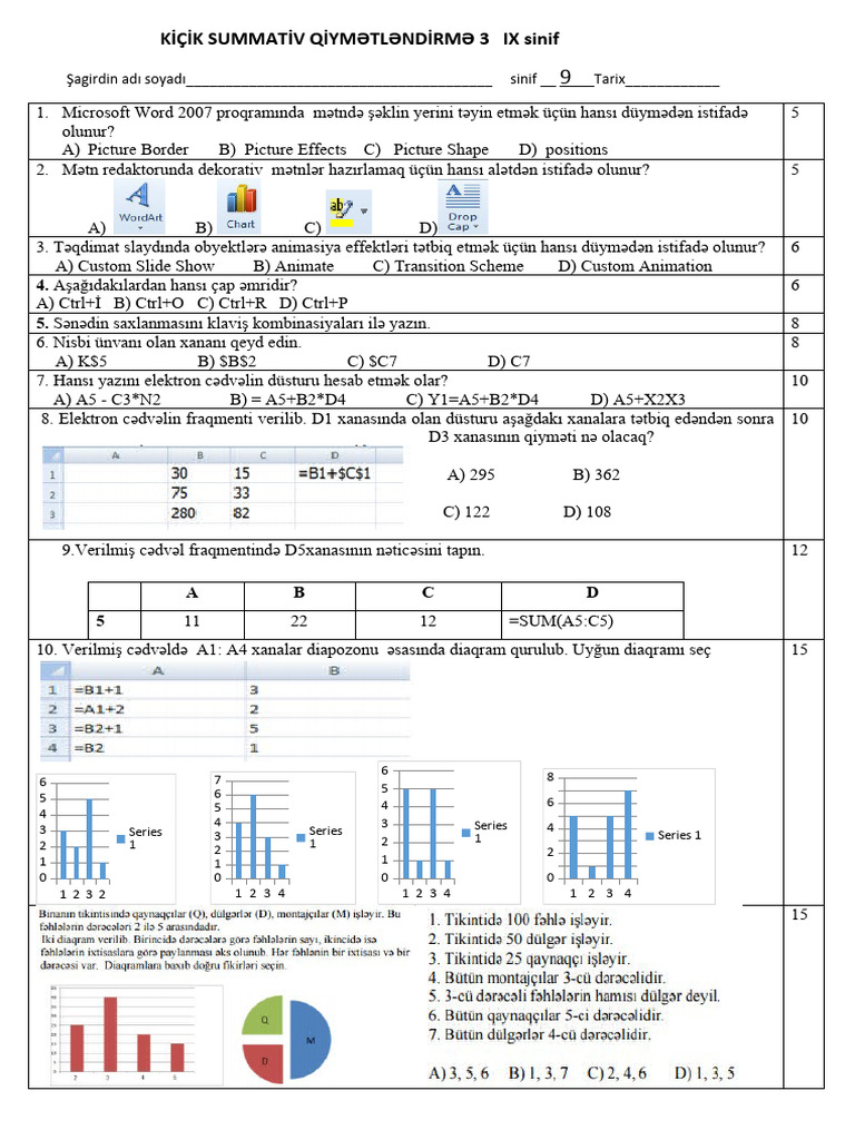 9 Sinif KSQ 3-Bal | PDF